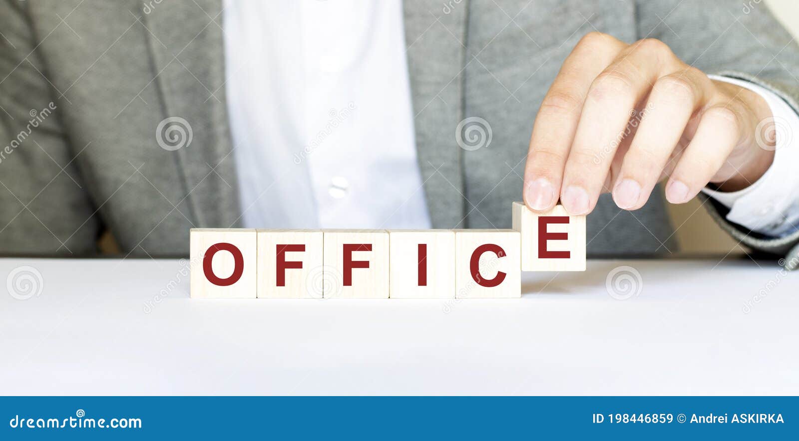 Word OFFICE Made with Wood Building Blocks Stock Image - Image of ...