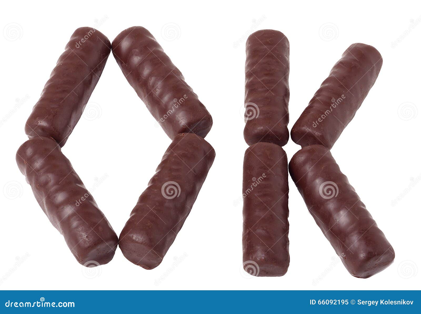 Word Ok from Chocolate Bars Stock Image - Image of brown, nature: 66092195