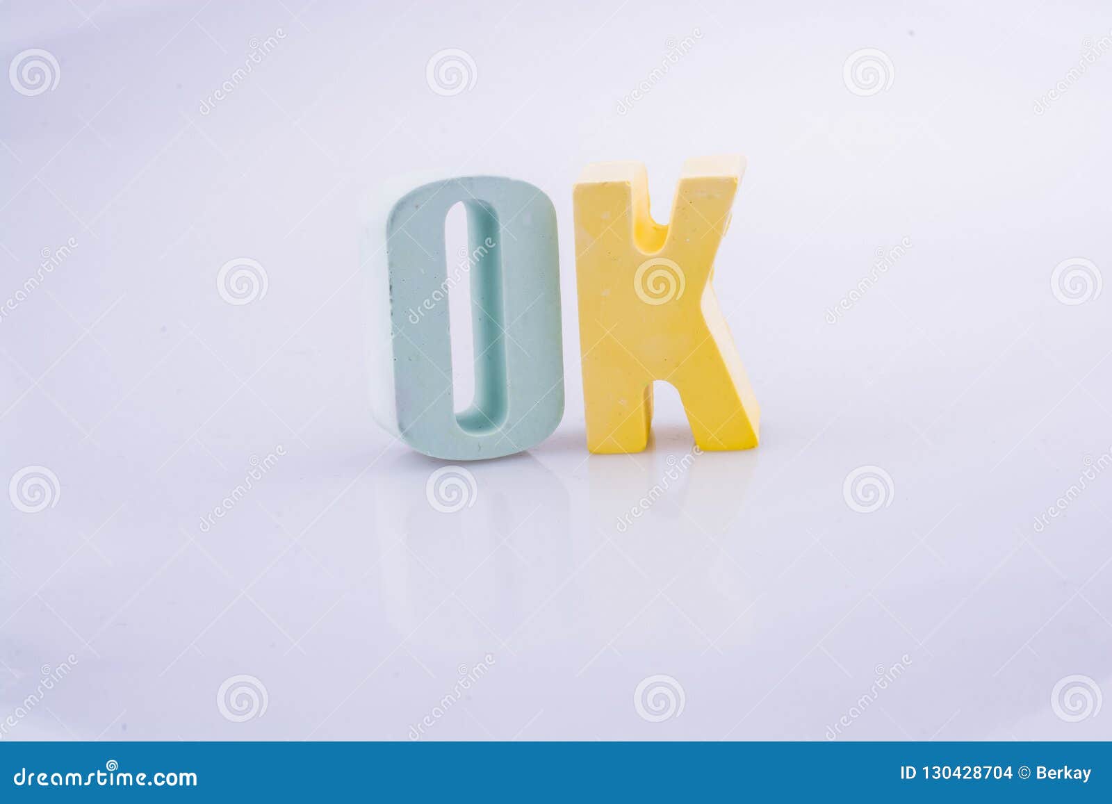 The Word OK Written with Letter Blocks Stock Photo - Image of text ...