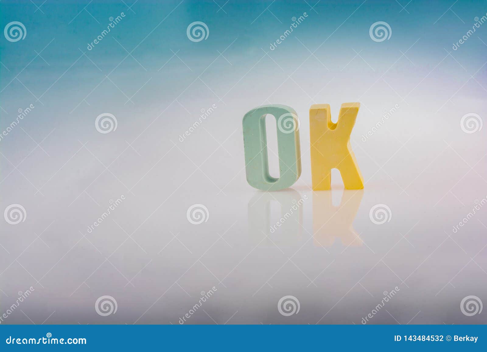 The Word OK Written with Letter Blocks Stock Photo - Image of aalright ...