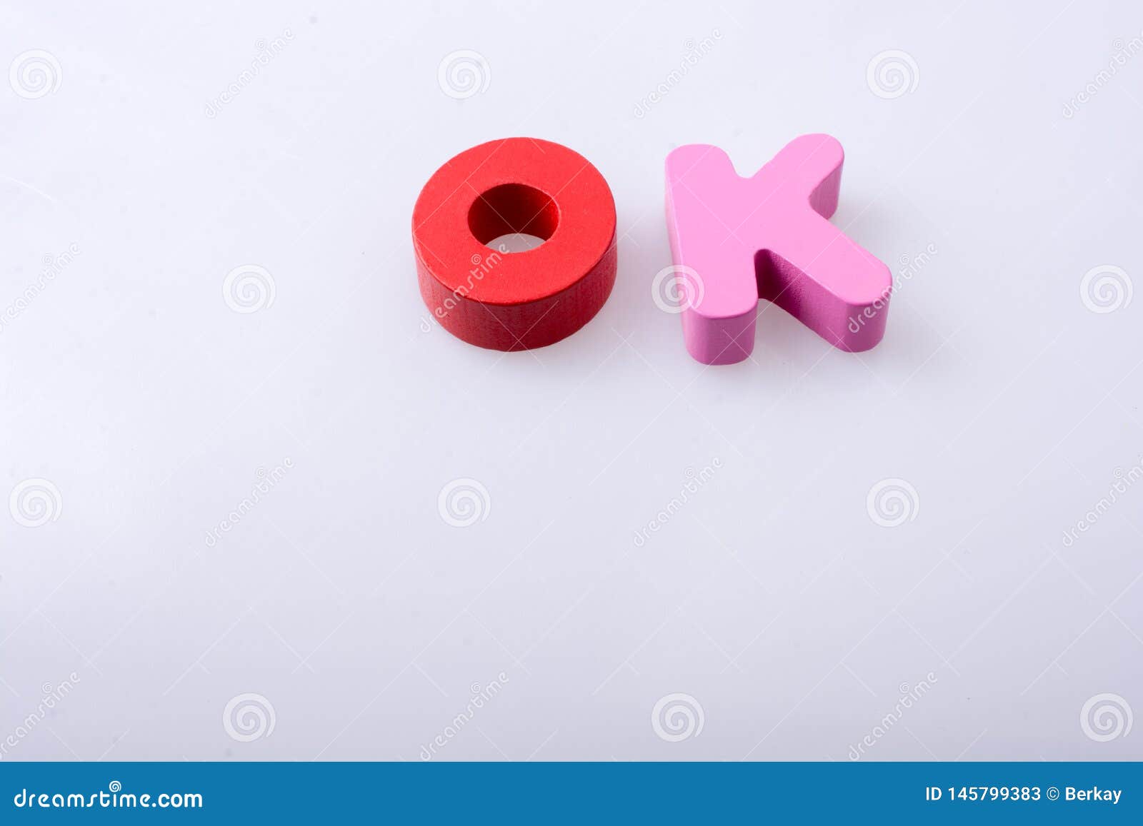 The Word OK Written with Letter Blocks Stock Image - Image of ...