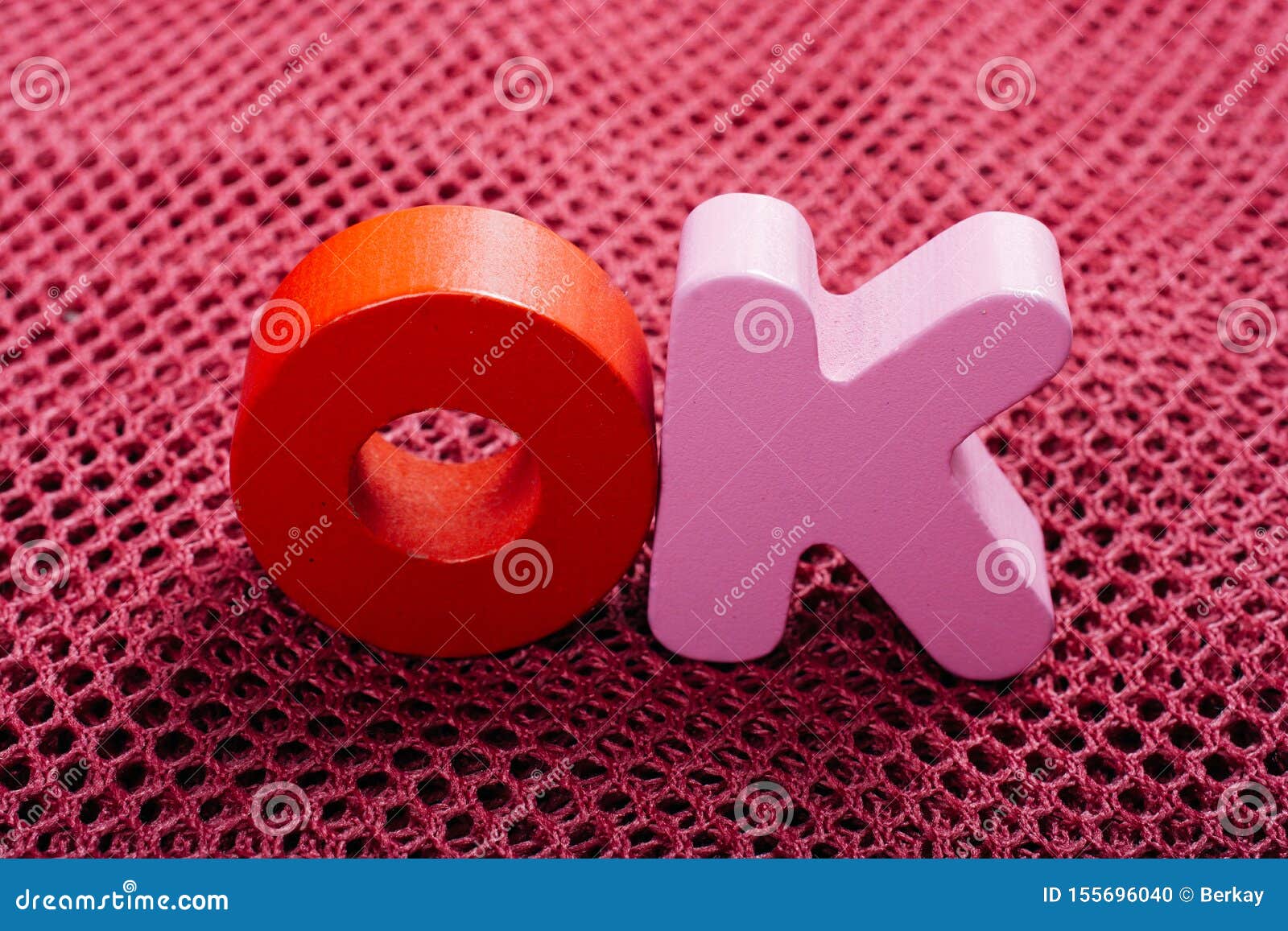 The Word OK Written with Letter Blocks Stock Photo - Image of ...