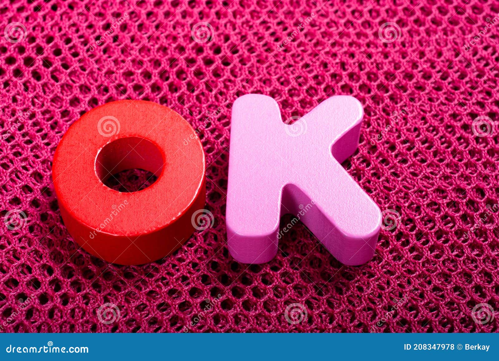 The Word OK Written with Letter Blocks Stock Photo - Image of approve ...