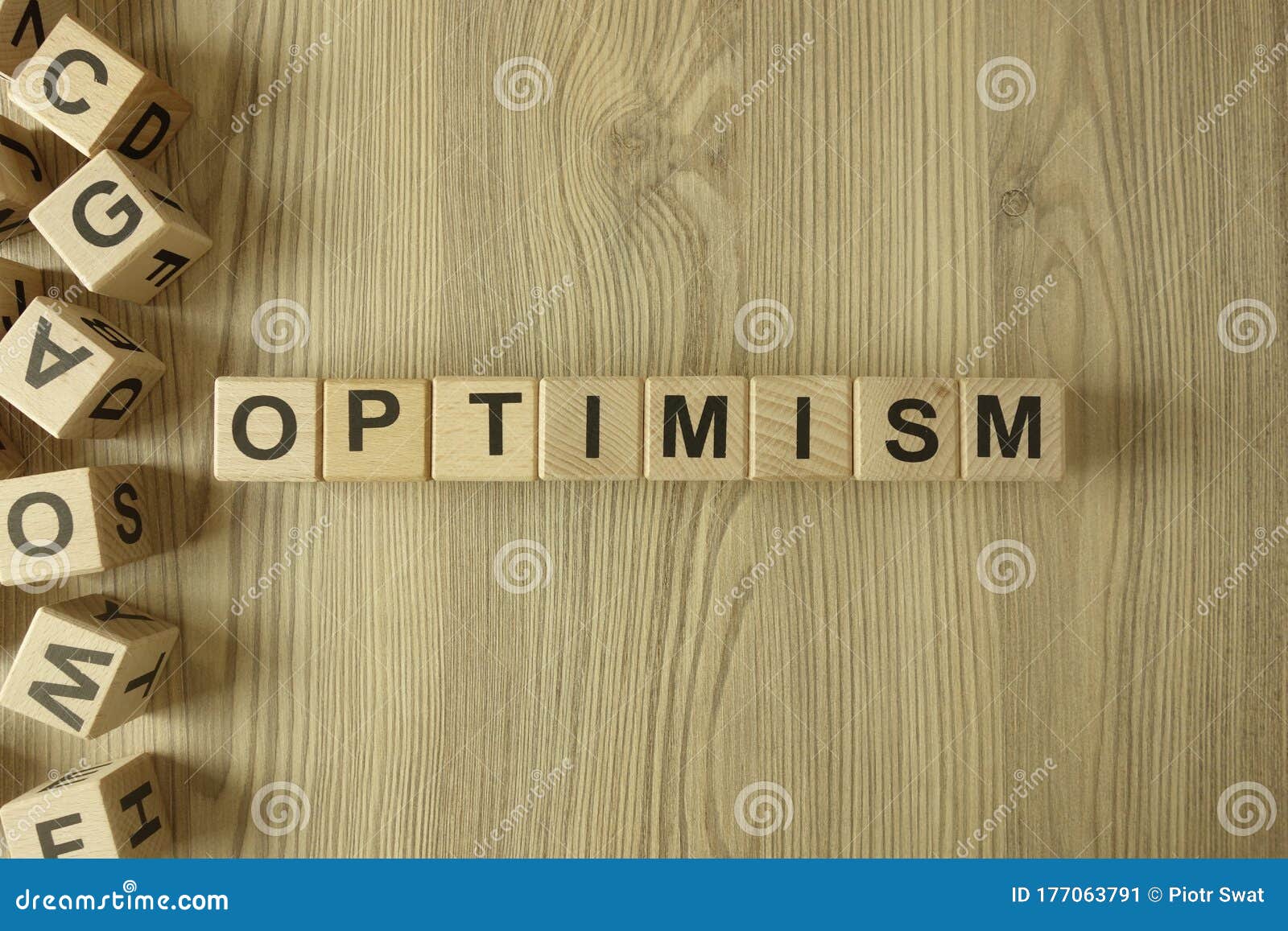 Word Optimism from Wooden Blocks Stock Image - Image of sanguineness ...