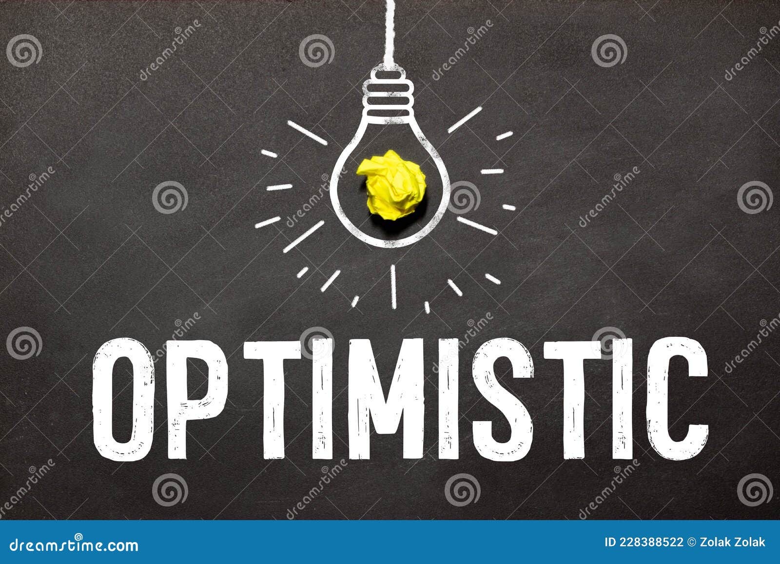 Word Optimistic on Black Background, Business Concept Stock Photo ...