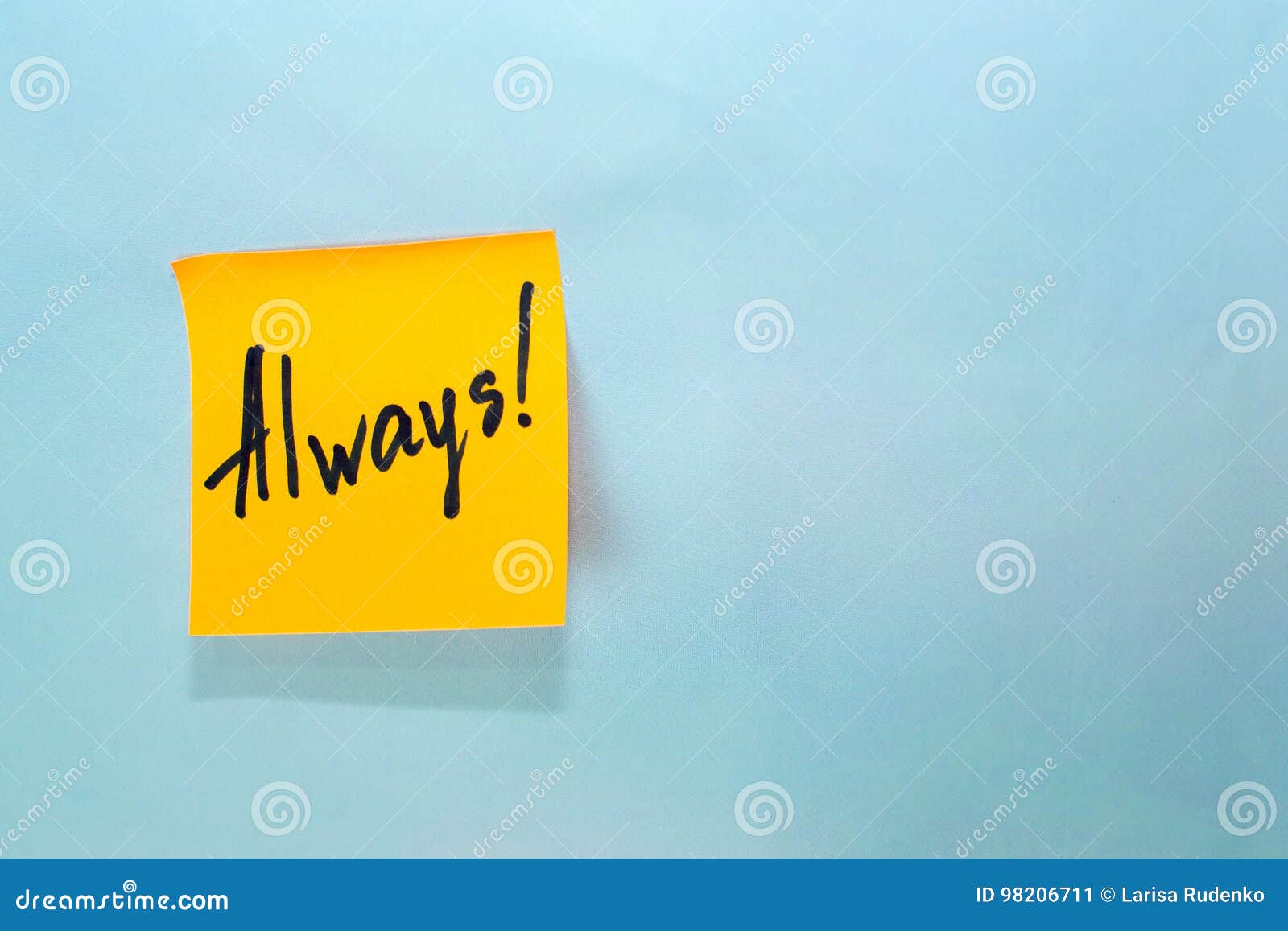 Always Word on Orange Notes Stock Image - Image of phrase, memo: 98206711