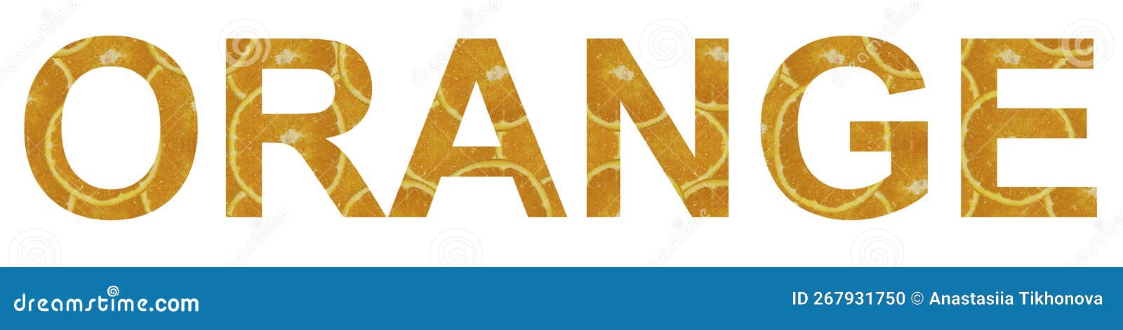 Word ORANGE with Texture of Orange Slices Stock Illustration ...