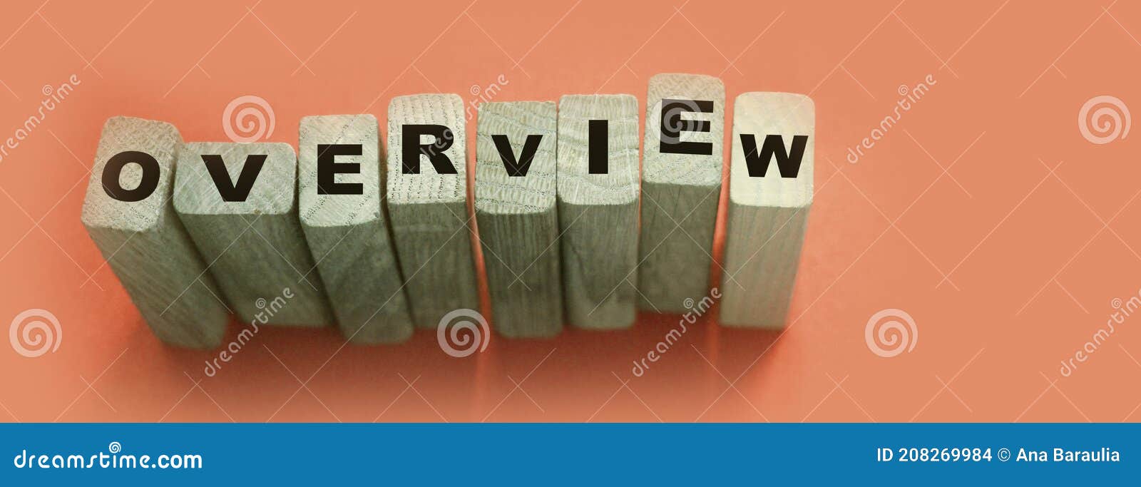 Word OVERVIEW on a Wooden Cubes. Conclusion Summary Concept Stock Photo ...