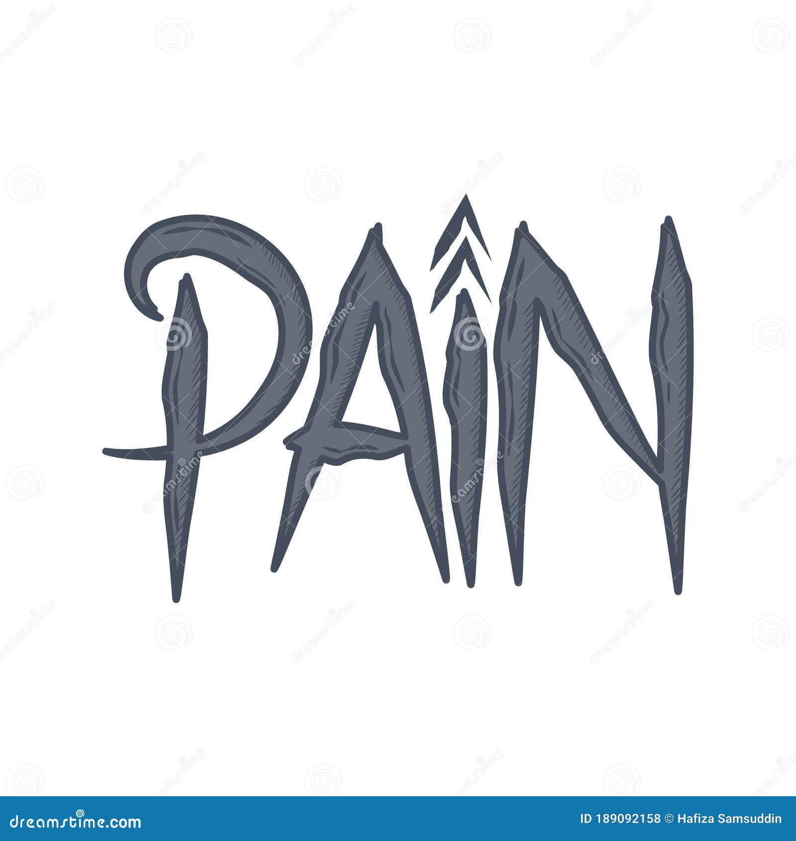 Word Pain. Vector Illustration Decorative Design Stock Vector ...