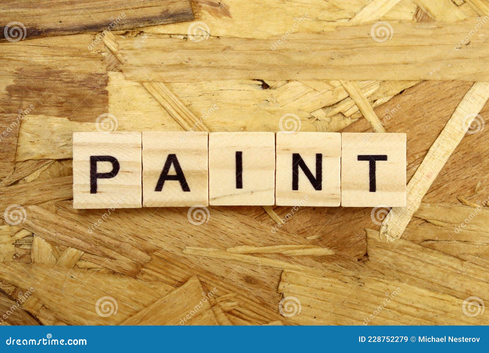 Word Paint Made of Wooden Letters Stock Image - Image of home, handle ...