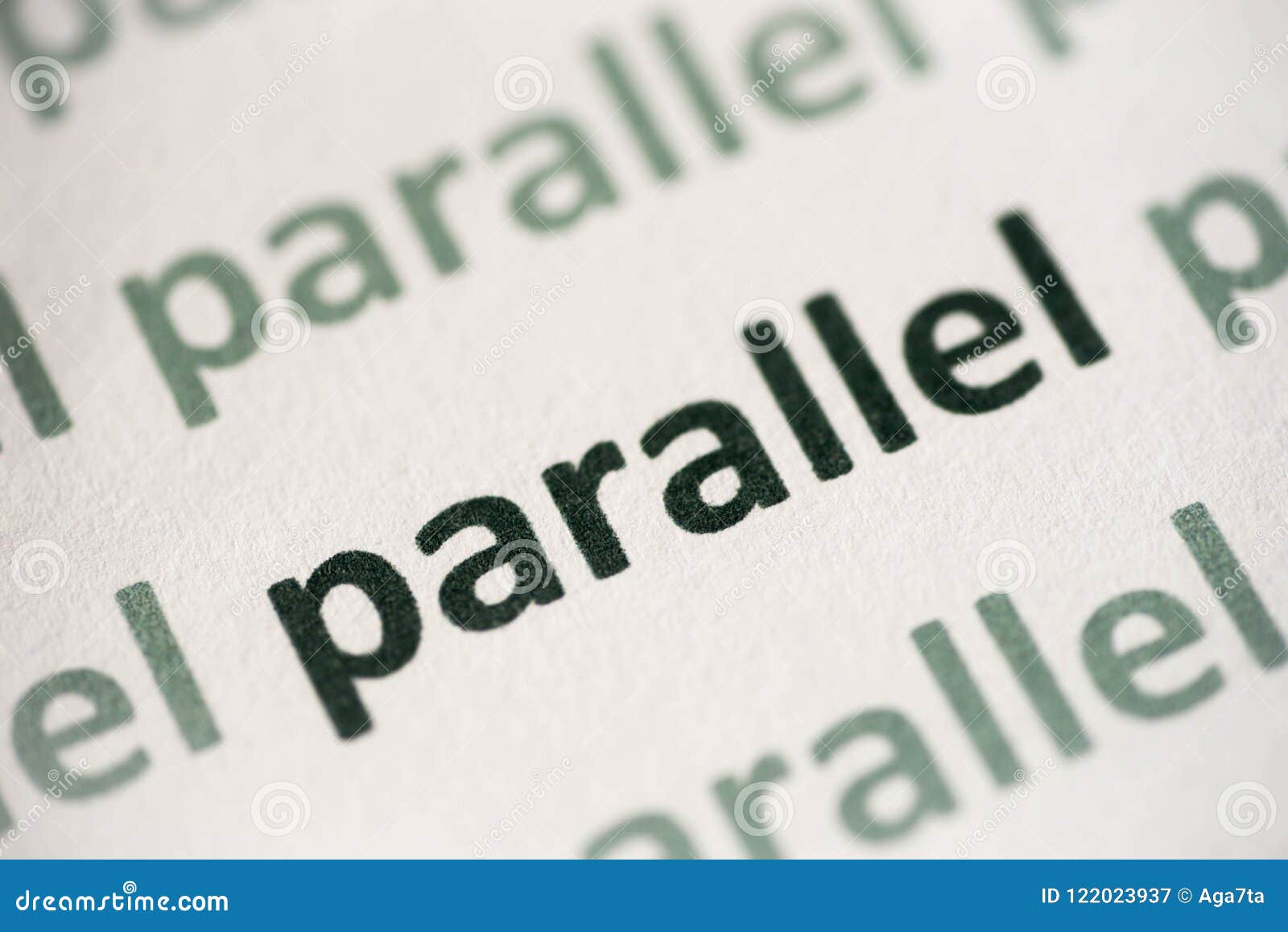 Word Parallel Printed on Paper Macro Stock Image - Image of detail ...