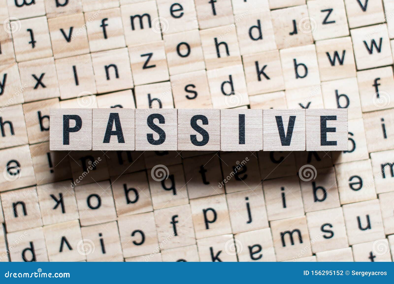 The Word of PASSIVE on Building Blocks Concept Stock Photo - Image of ...