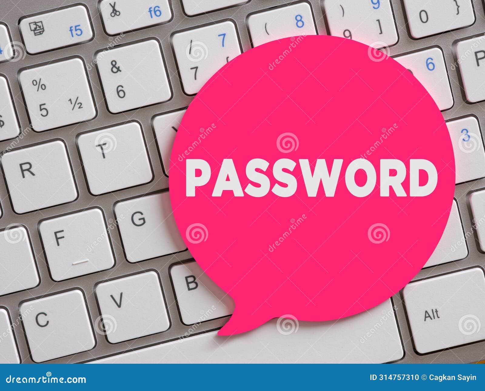The Word Password on Speech Bubble Over Computer Keyboard Stock Photo ...