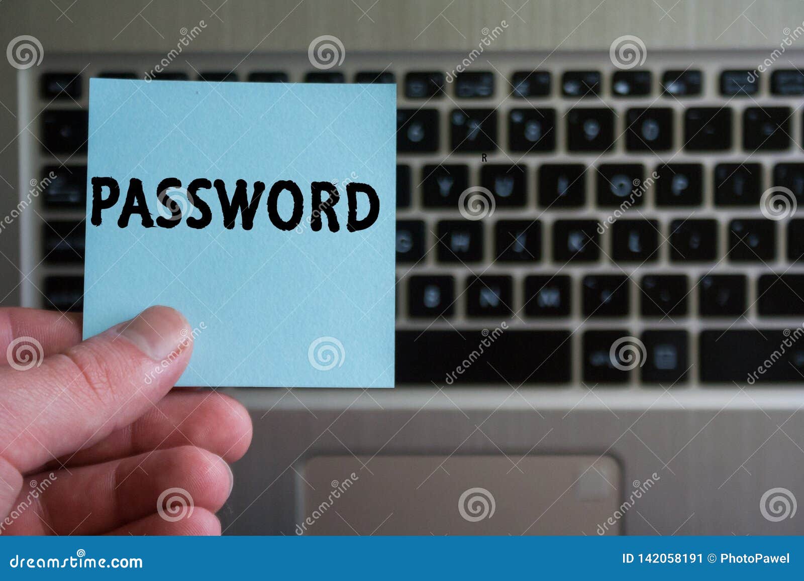 Word PASSWORD on Sticky Note Stock Image - Image of security, safety ...