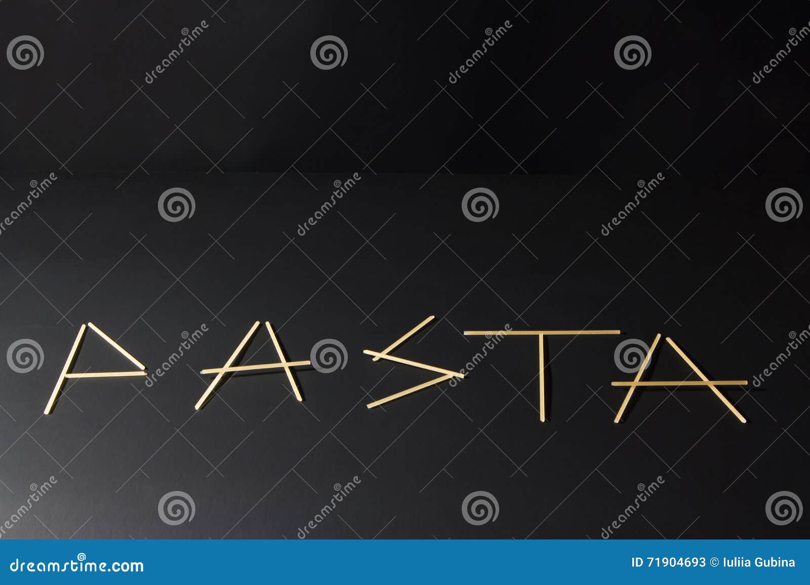 Word Pasta Made from Macaroni Stock Image - Image of write, letter ...