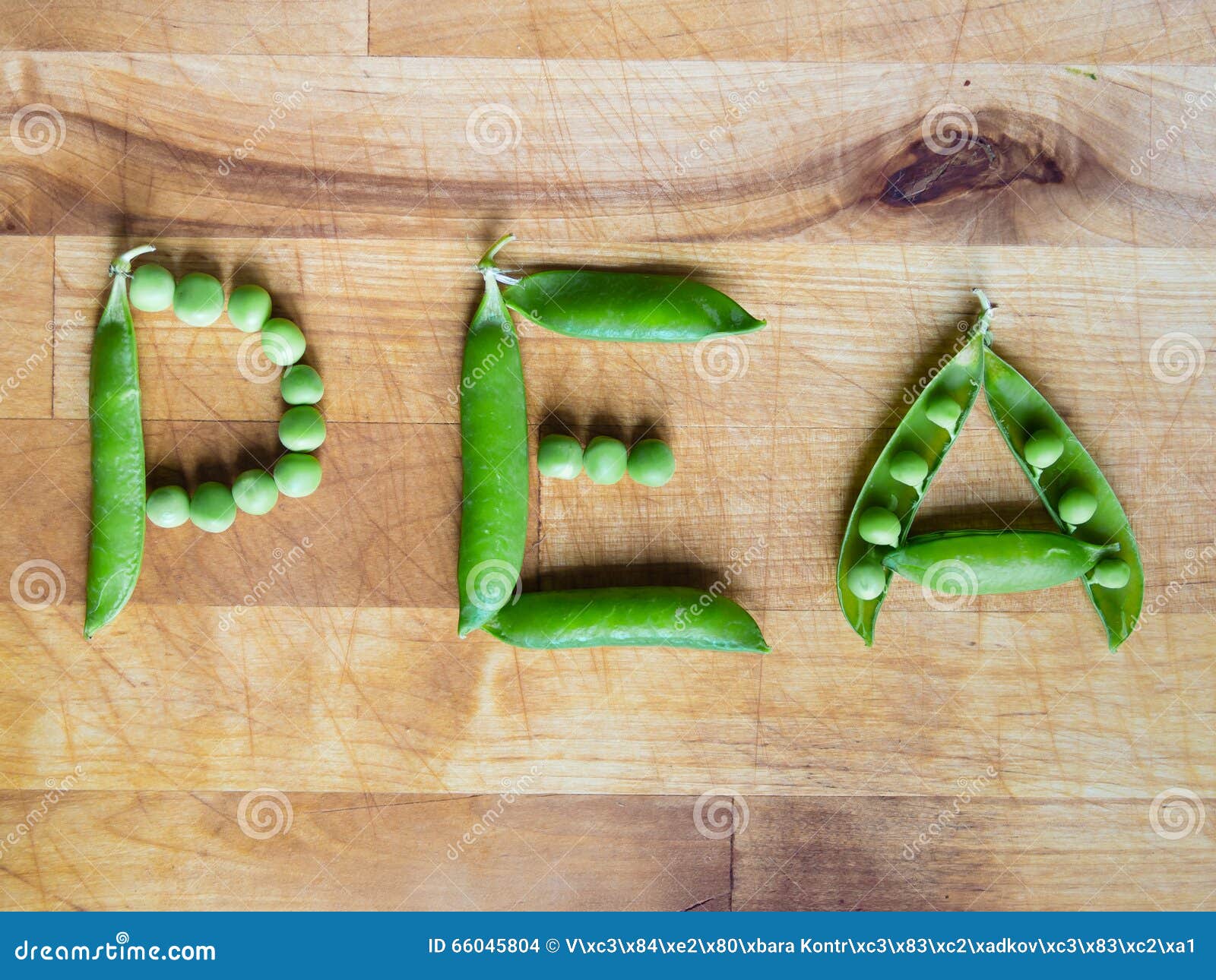 Word PEA written with peas stock photo. Image of nature - 66045804