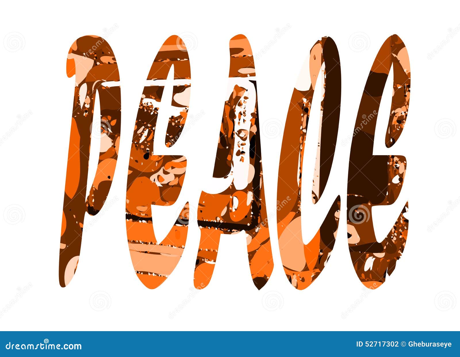 The Word Peace Isolated Stock Illustration - Image: 52717302