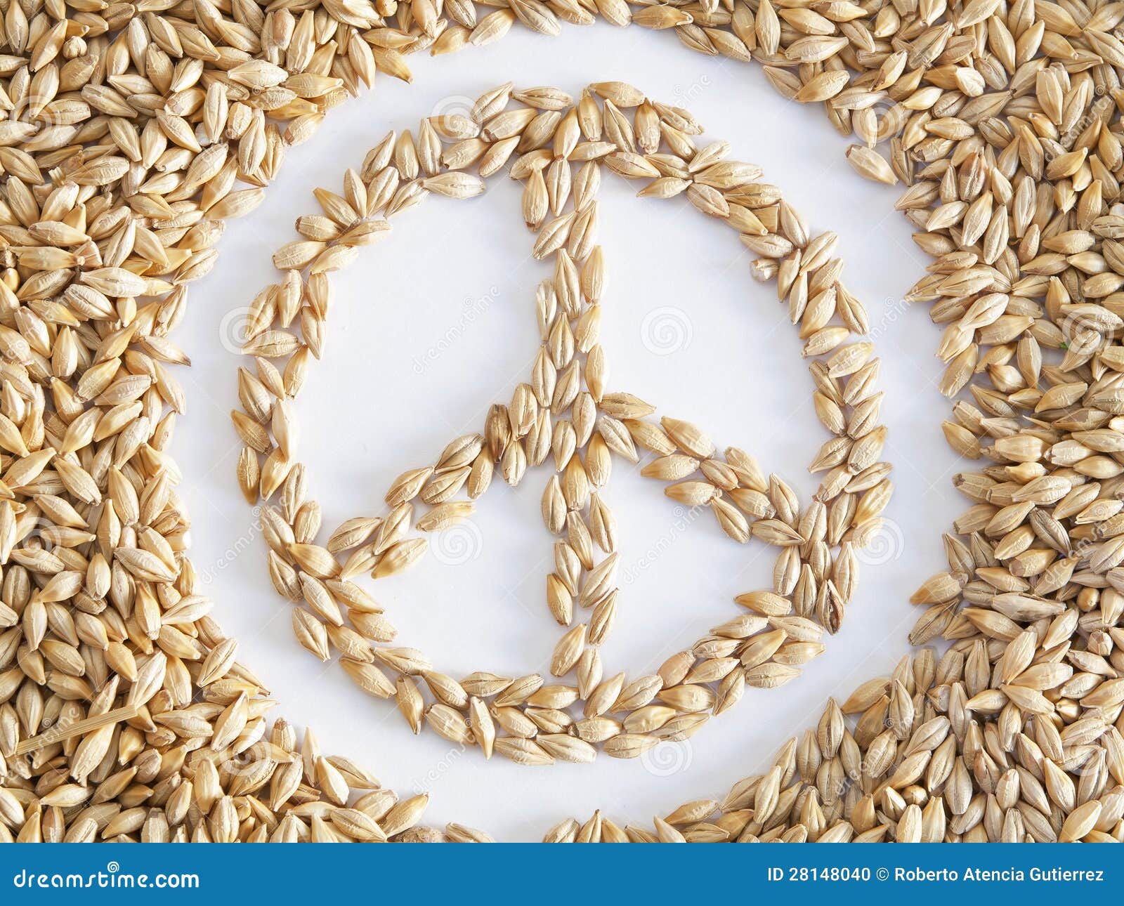 Word of Peace Made with Grains of Wheat Stock Photo - Image of wheat ...