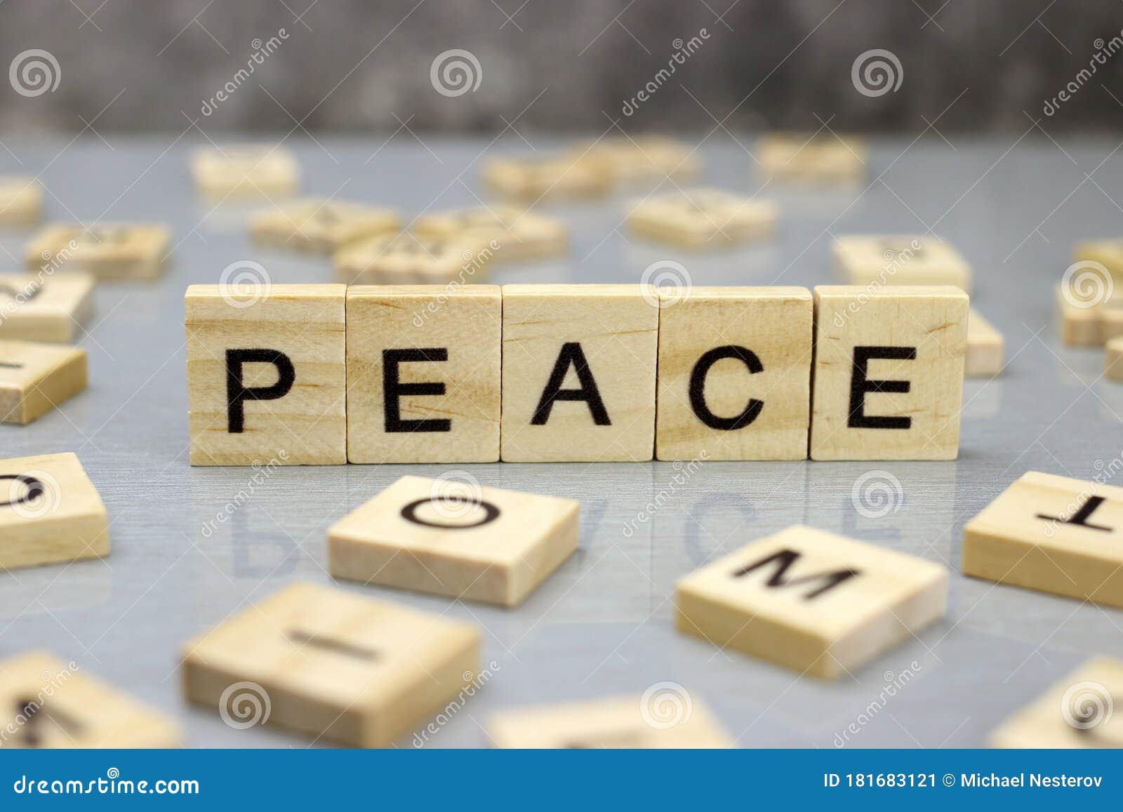 Word Peace Made of Wooden Letters Stock Image - Image of letters, calm ...