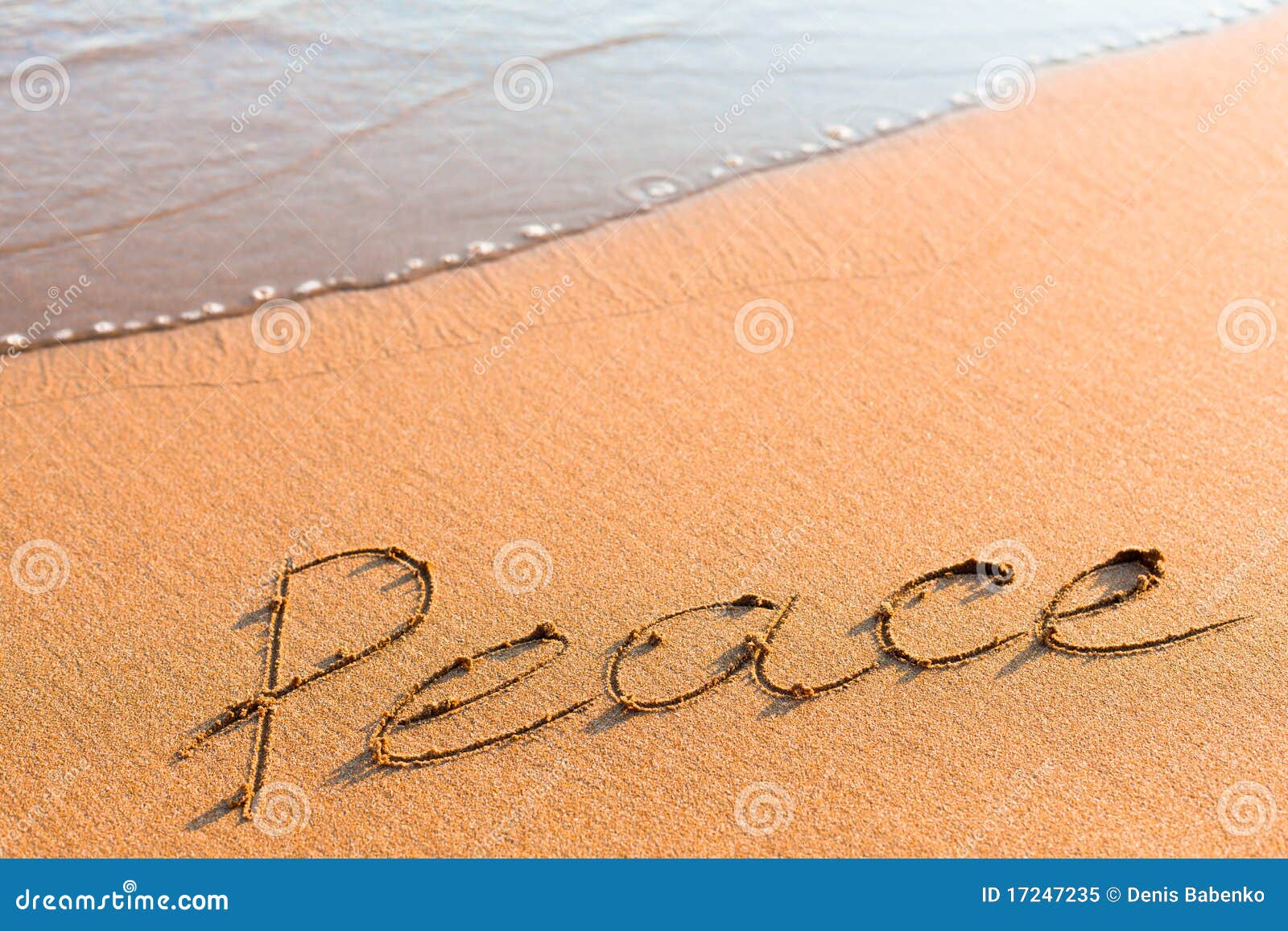 Word Peace on sand stock image. Image of textured, nature - 17247235