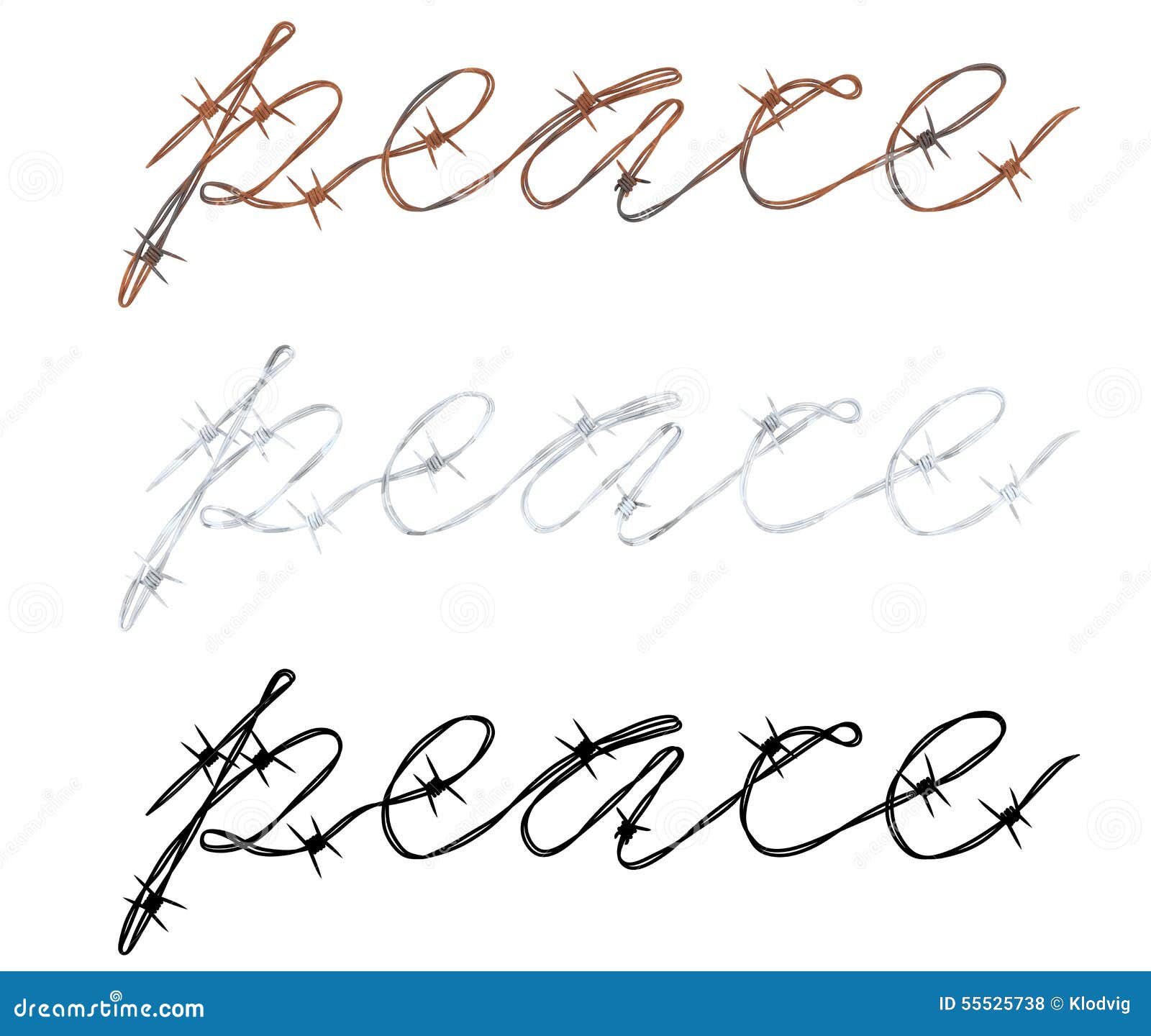 The Word Peace In Cursive