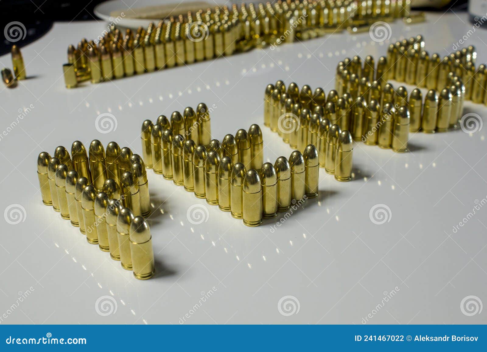 The Fired Bullet Stands in Front of the Bullets Editorial Photography ...