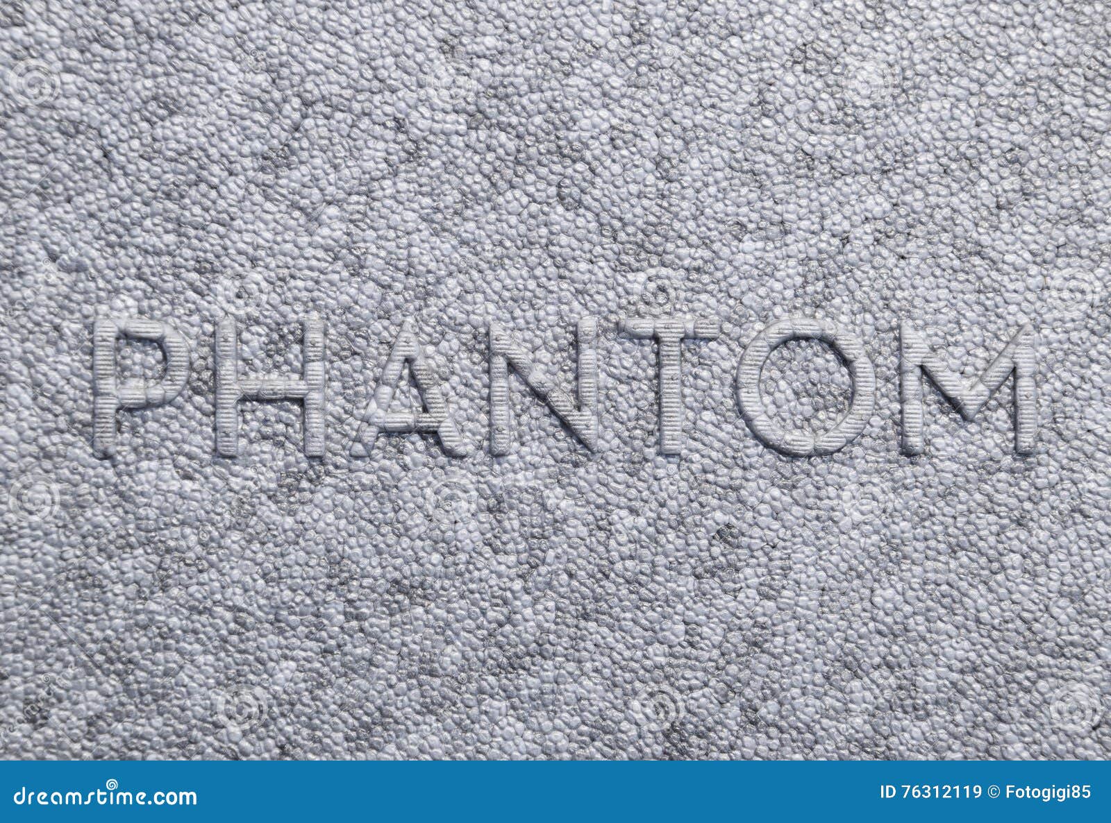 Word of the Phantom on a Gray Foam Stock Image - Image of fourth ...
