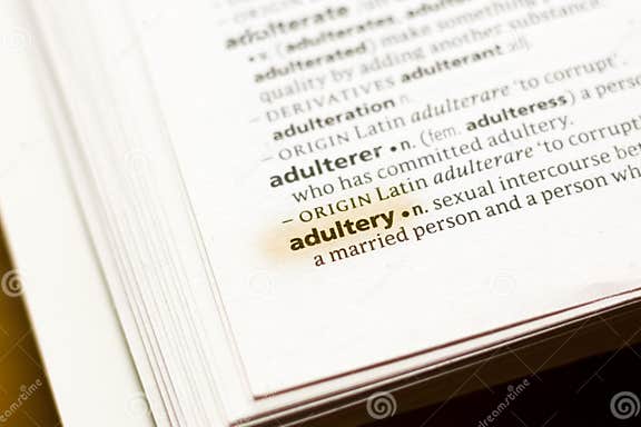 The Word or Phrase Adultery in a Dictionary Stock Image - Image of ...