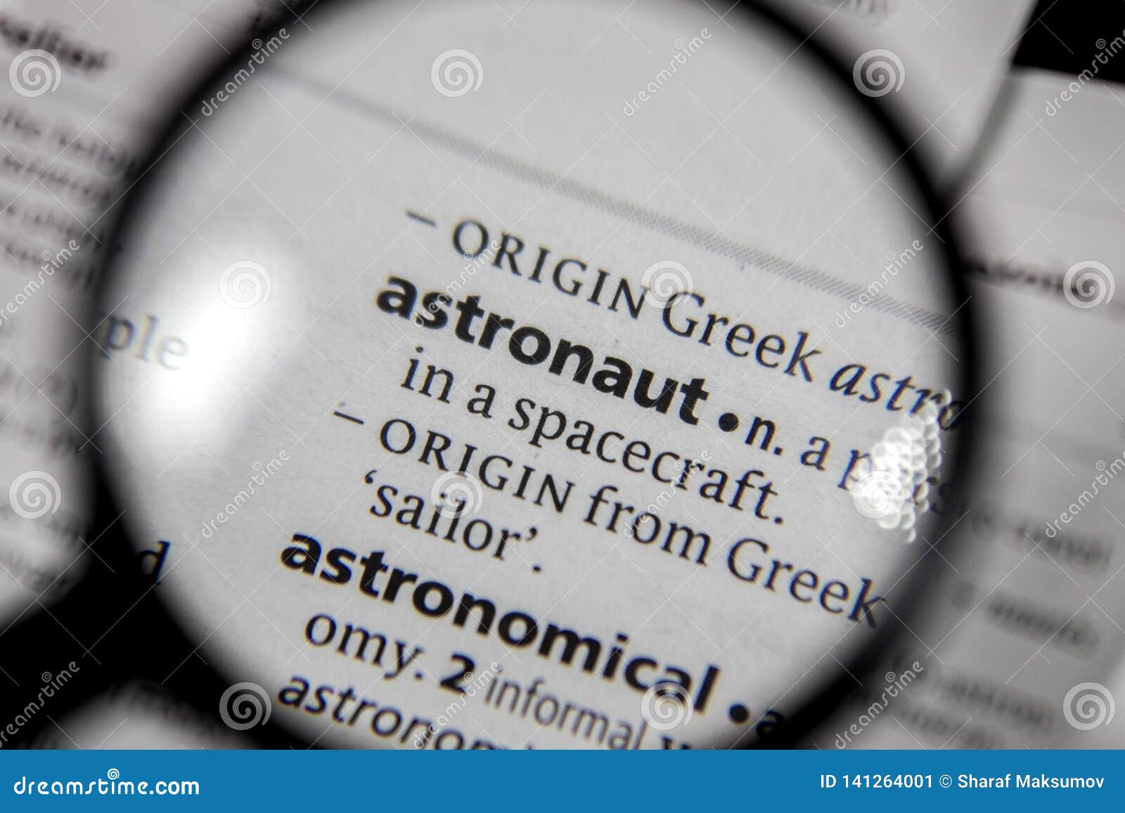 The Word or Phrase Astronaut in a Dictionary Stock Image - Image of ...
