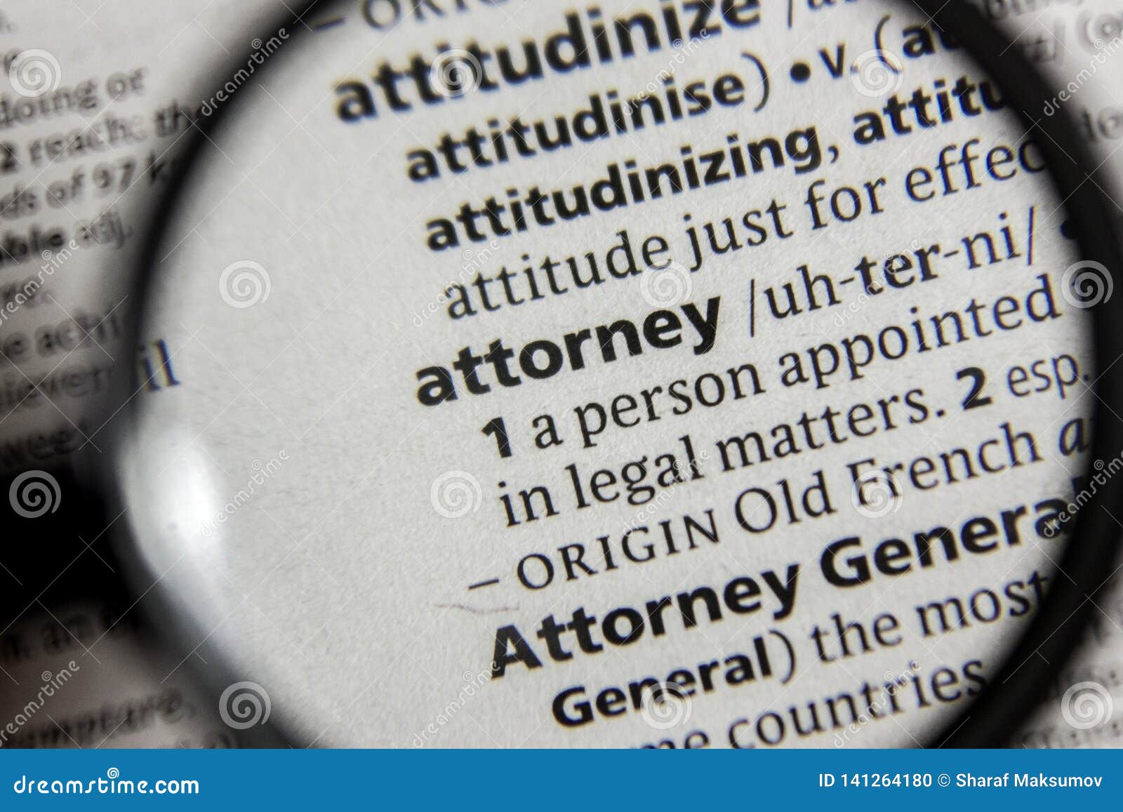 The Word or Phrase Attorney in a Dictionary Stock Photo - Image of ...