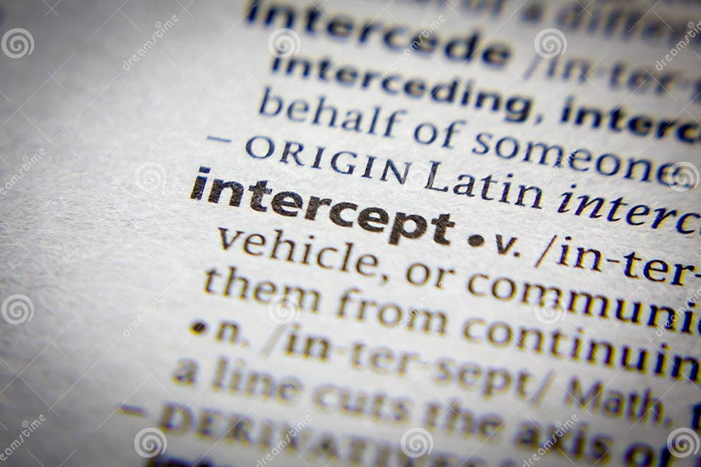 Word or Phrase Intercept in a Dictionary Stock Image - Image of black ...