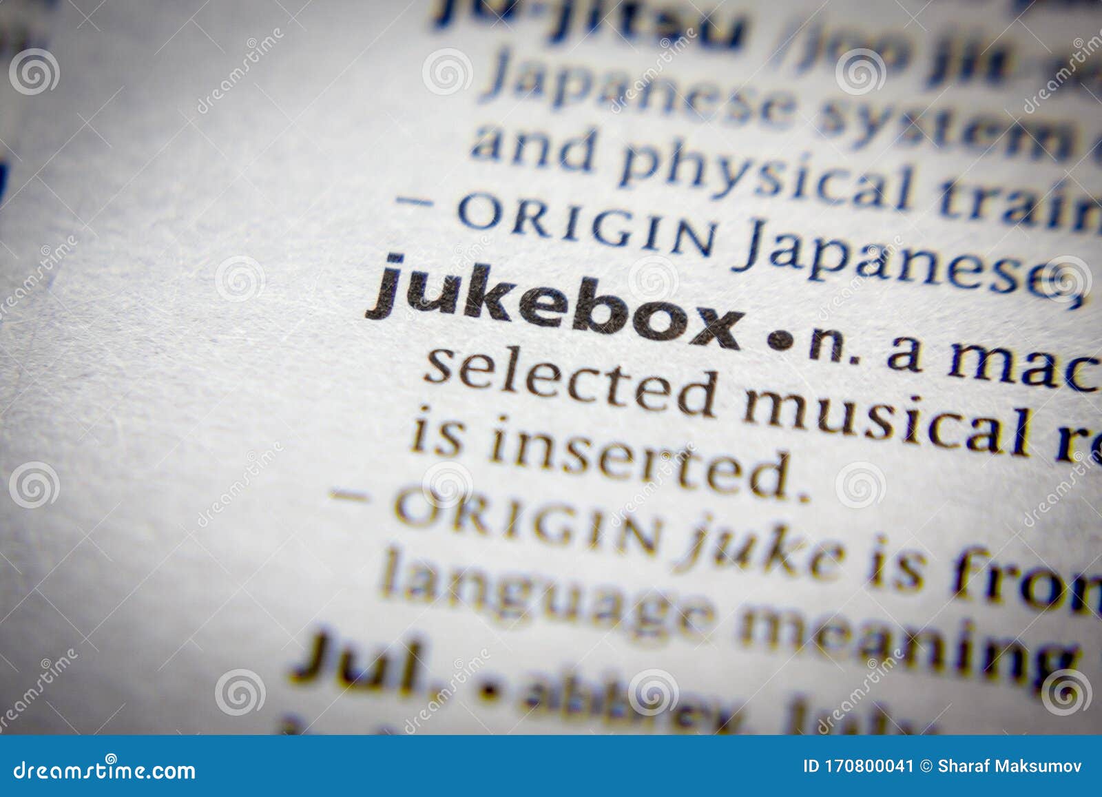 Word or Phrase Jukebox in a Dictionary Stock Image - Image of editorial ...
