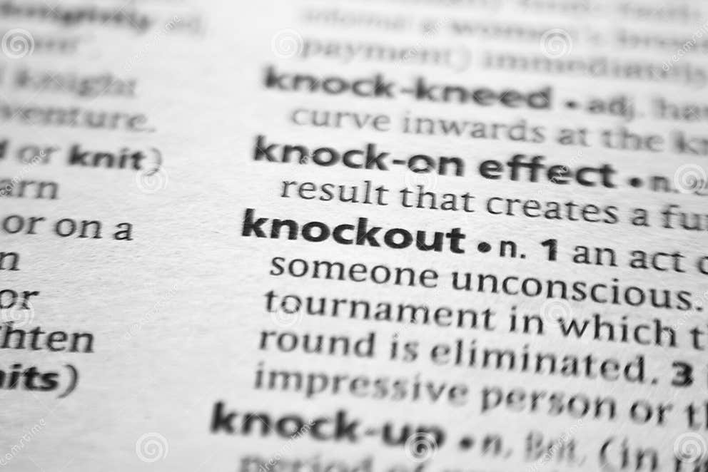 Word or Phrase Knockout in a Dictionary Stock Image - Image of paper ...