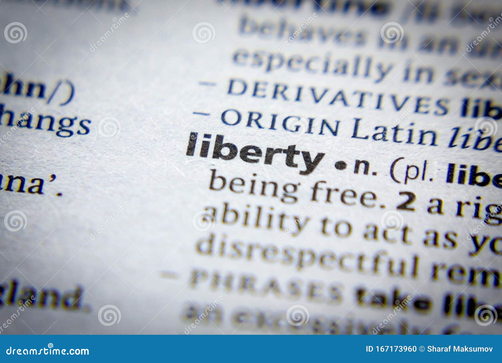Word or Phrase Liberty in a Dictionary Stock Photo - Image of ...