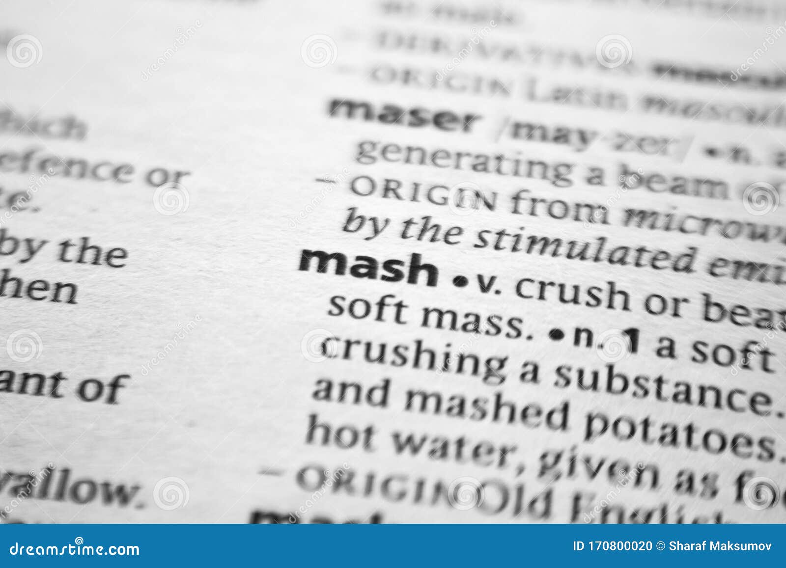 Word or Phrase Mash in a Dictionary Stock Photo - Image of dictionary ...
