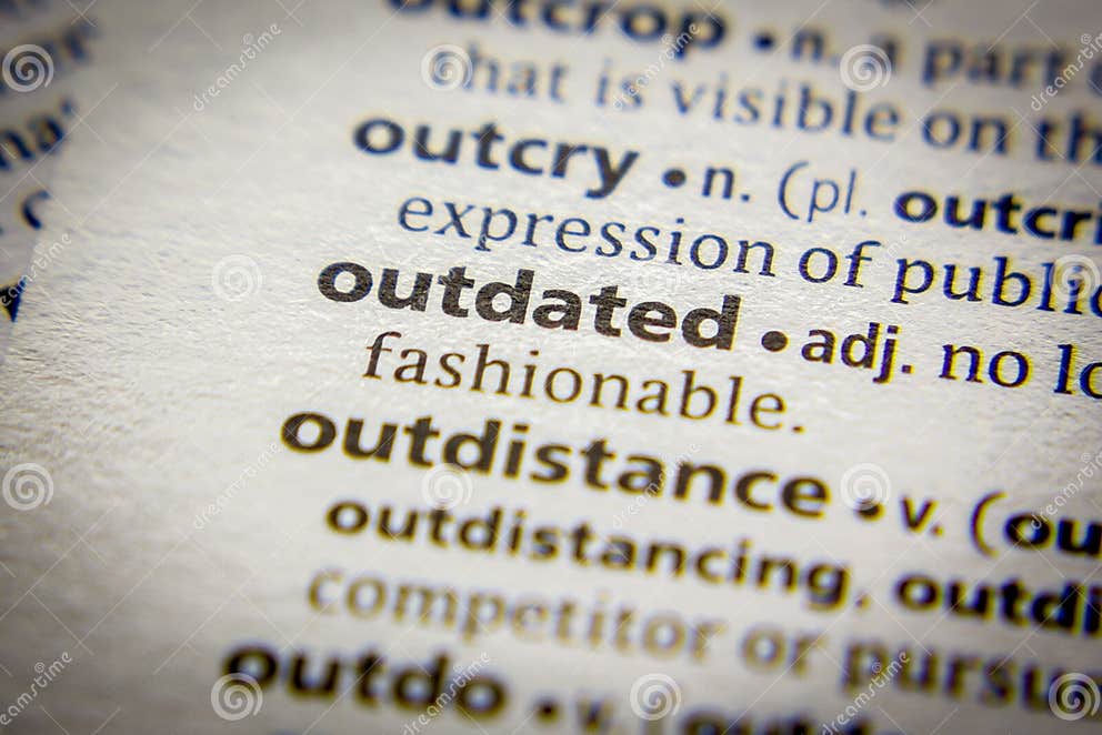 Word or Phrase Outdated in a Dictionary Stock Image - Image of meaning ...