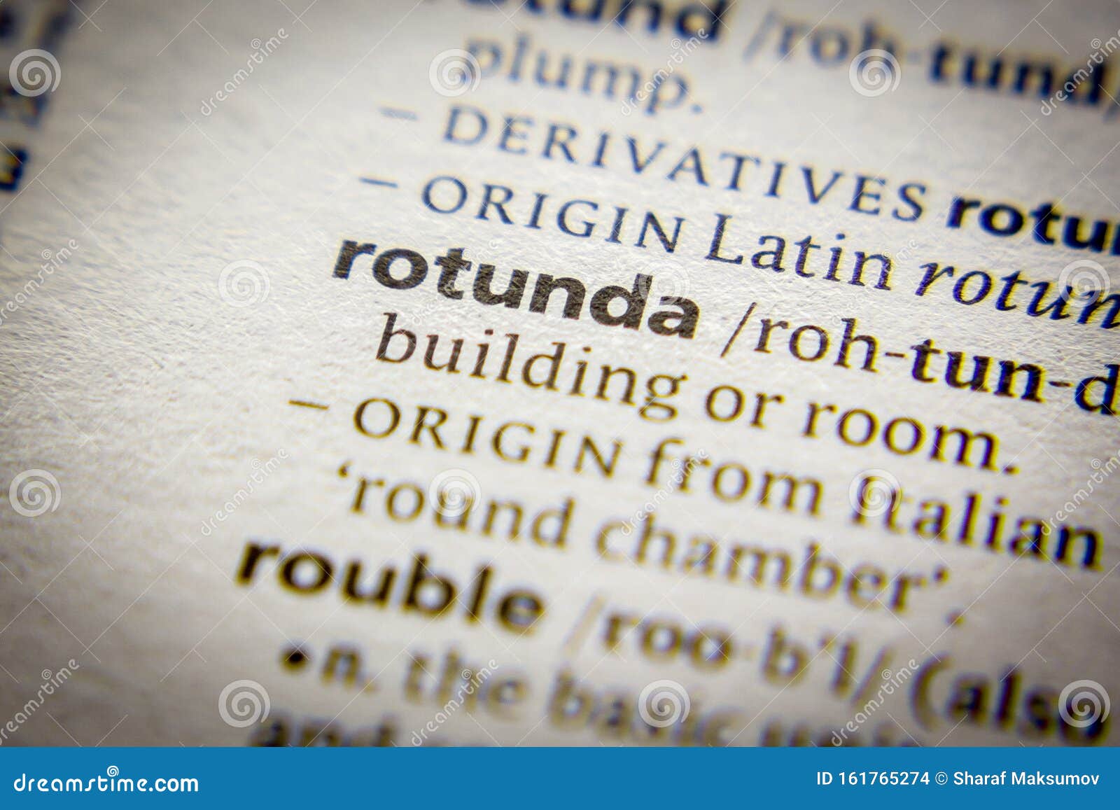 Word or Phrase Rotunda in a Dictionary Stock Photo - Image of concept ...
