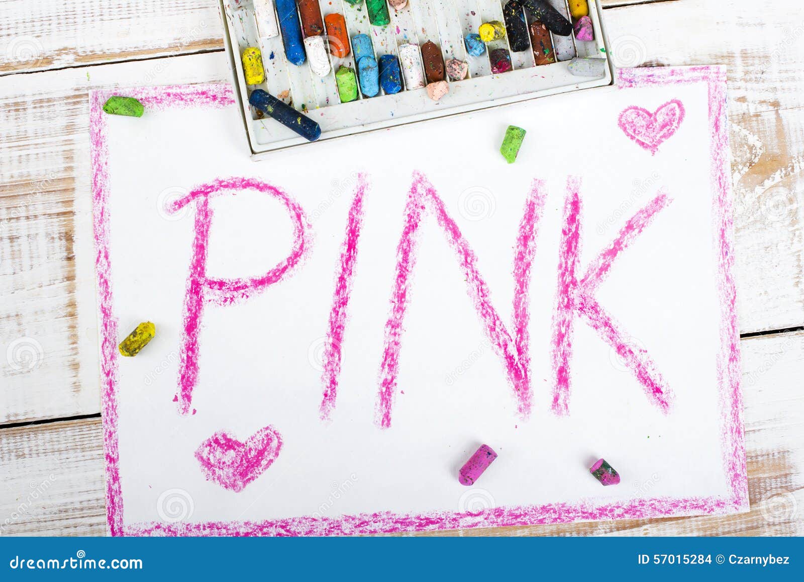 Word PINK stock illustration. Illustration of school - 57015284