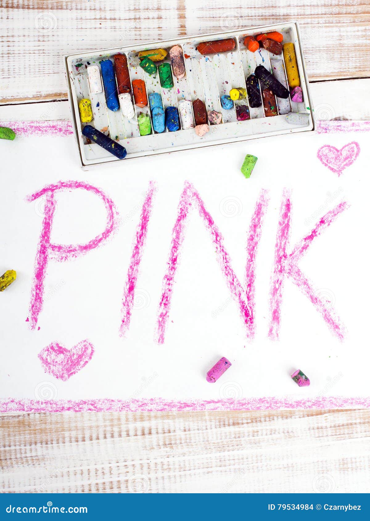 Word PINK Written in Pink Crayon Stock Photo - Image of written, pink ...