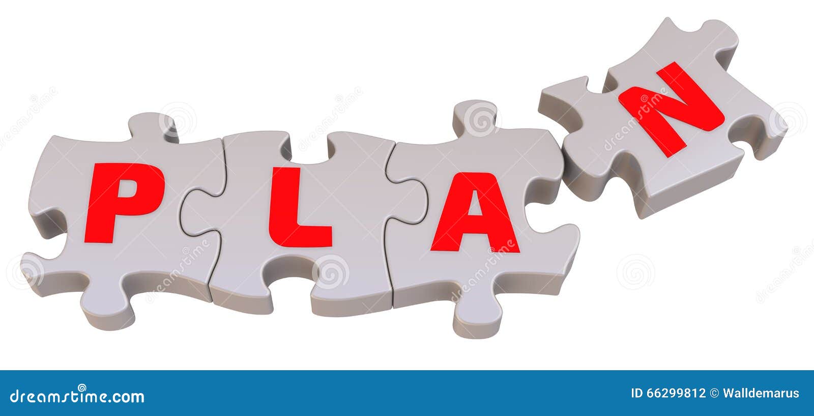 The Word PLAN is Collected from Puzzles Stock Illustration ...