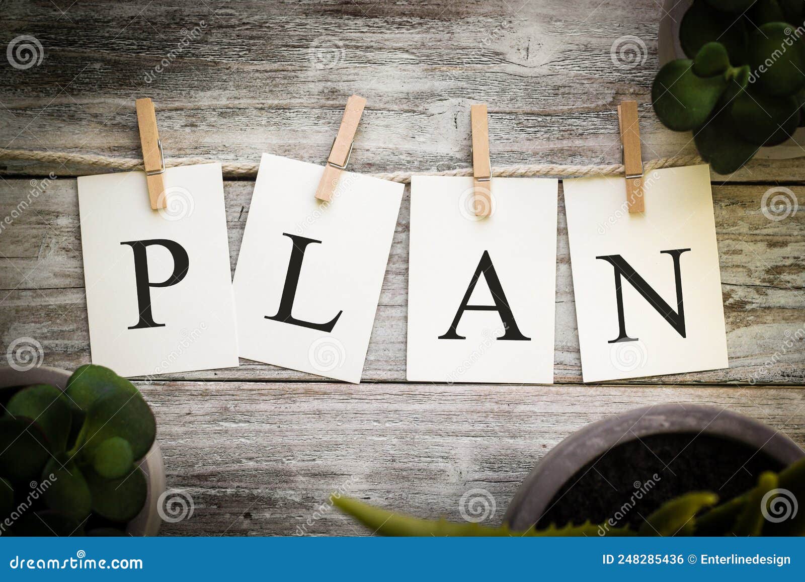 Word PLAN And Stacking Coins On Wooden Desk Over Beautiful ...