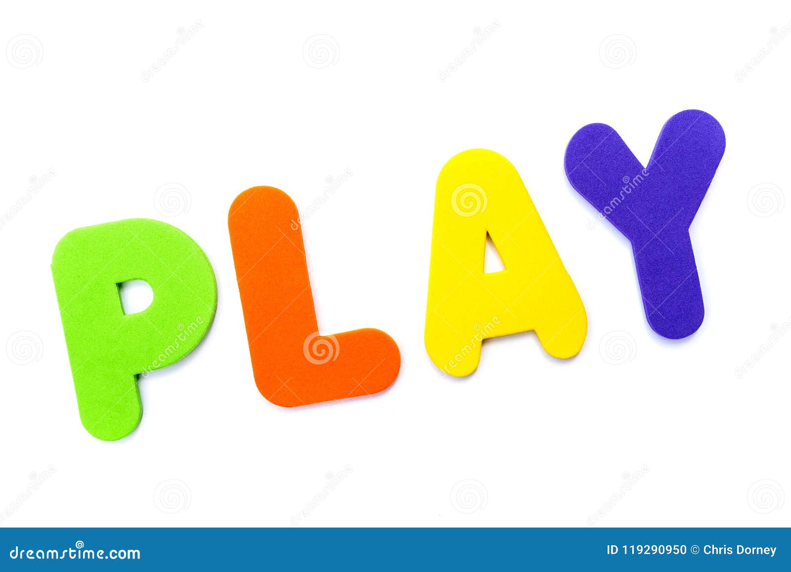 The word PLAY stock photo. Image of schooling, kids - 119290950