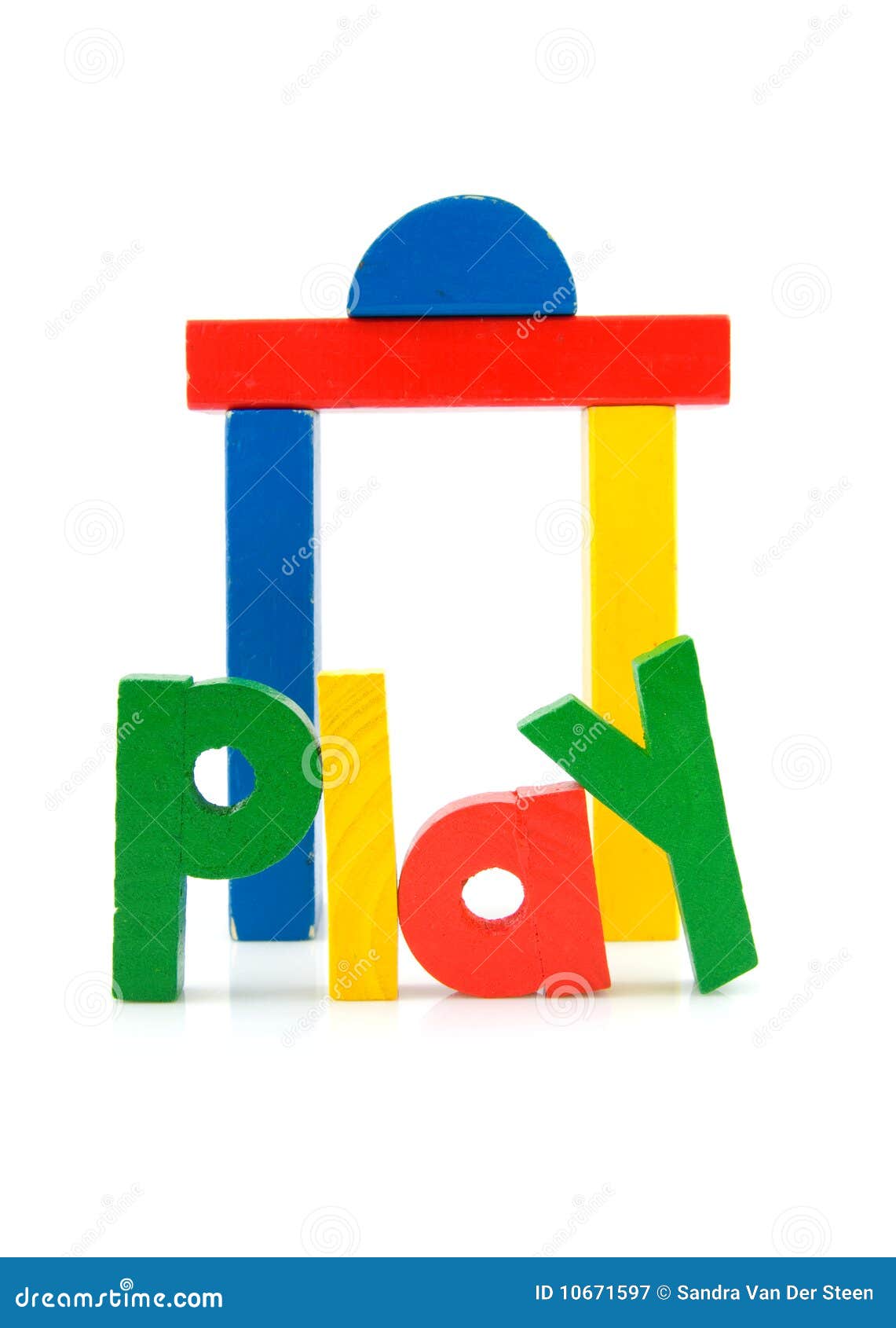 The Word Play and Wooden Building Blocks Stock Image - Image of ...