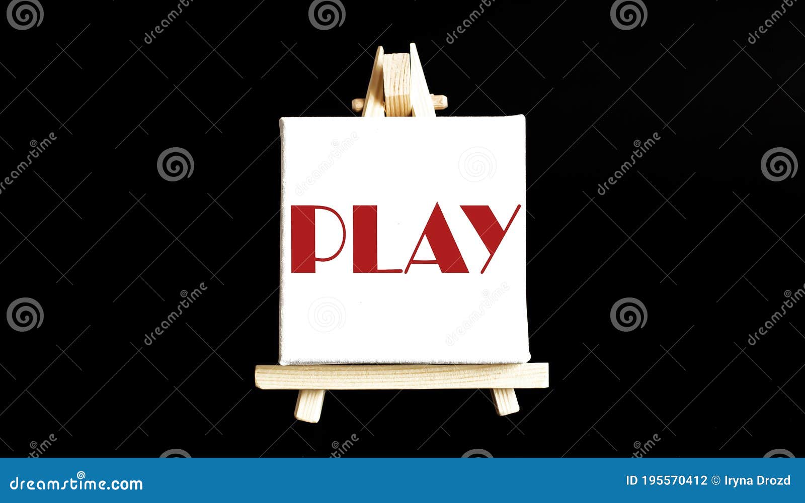 Word Play Written on Easel on Black Backgroung Stock Photo - Image of ...