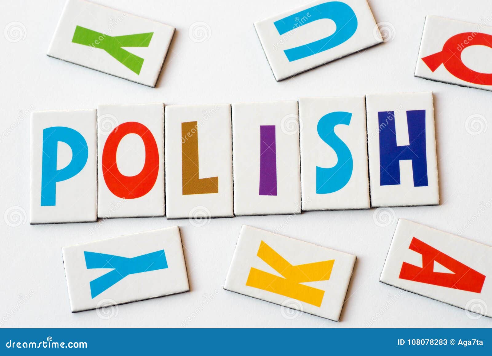 Word Polish Made of Colorful Letters Stock Image - Image of classroom ...