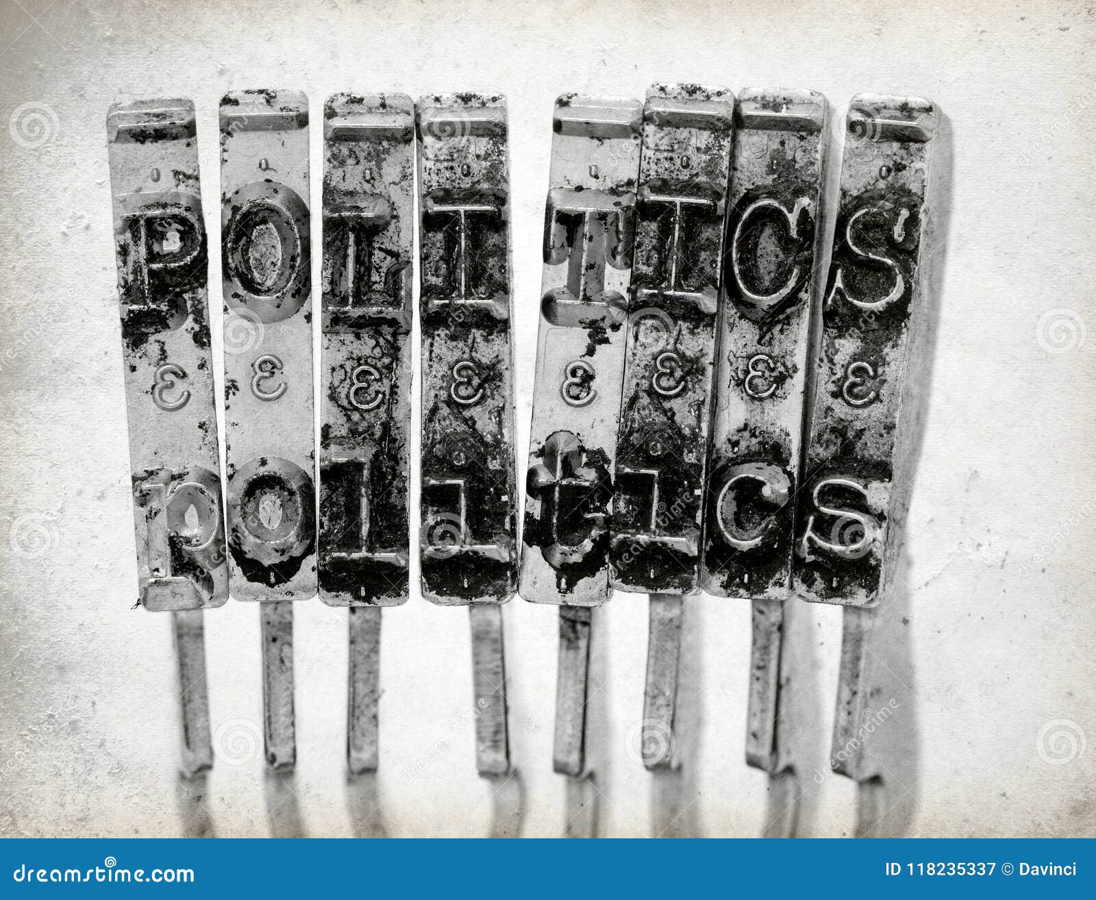 The Word POLITICS with Old Typewriter Hammers Stock Image - Image of ...