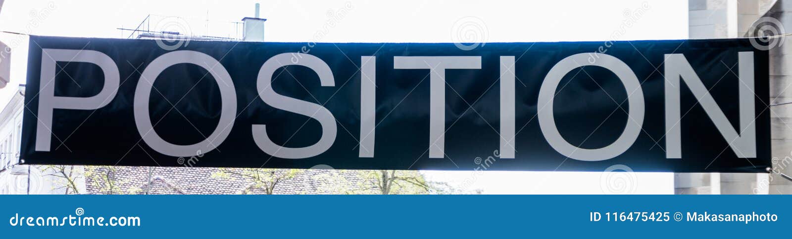 The Word Position Written on a Large Banner Stock Image - Image of ...
