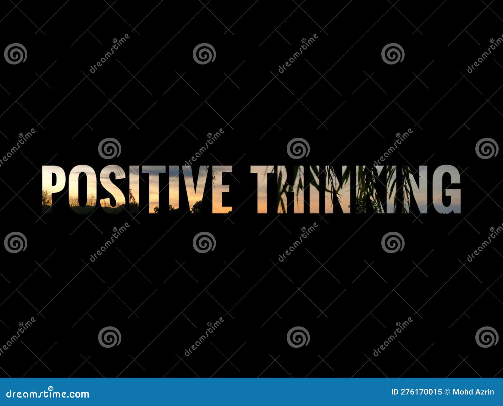 The word POSITIVE THINKING stock image. Image of light - 276170015