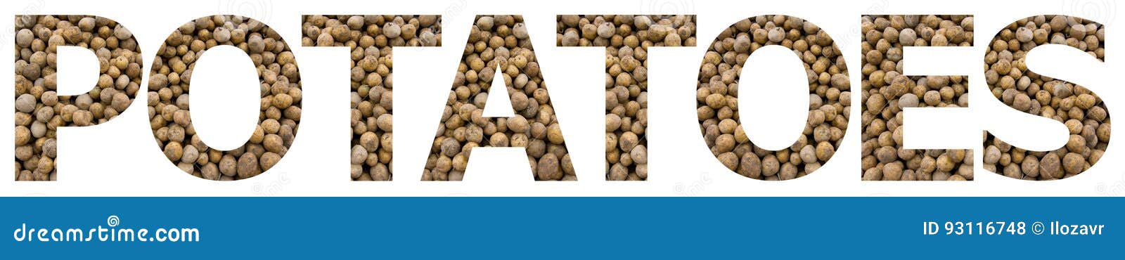 Word Potatoes are Written with Vegetables Stock Photo - Image of size ...