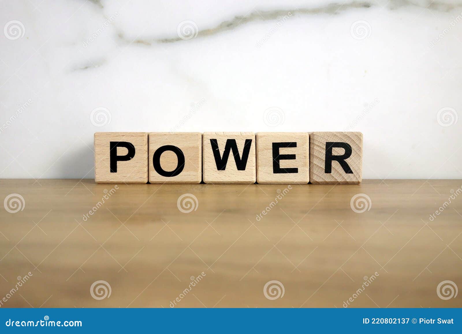Word Power from Wooden Blocks Stock Image - Image of power, energy ...